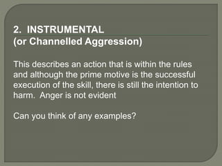 Aggression in sport | PPTX