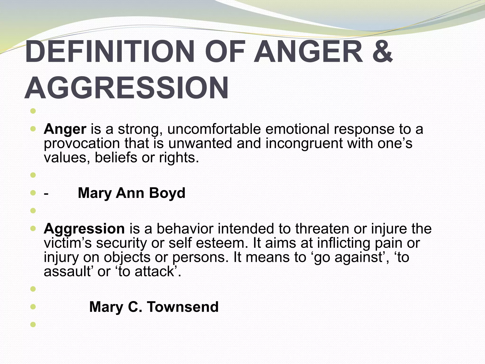 Aggression ppt | PPTX