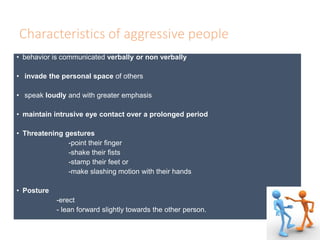 management of aggression | PPTX