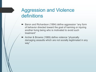 Aggression presentation1 | PPT