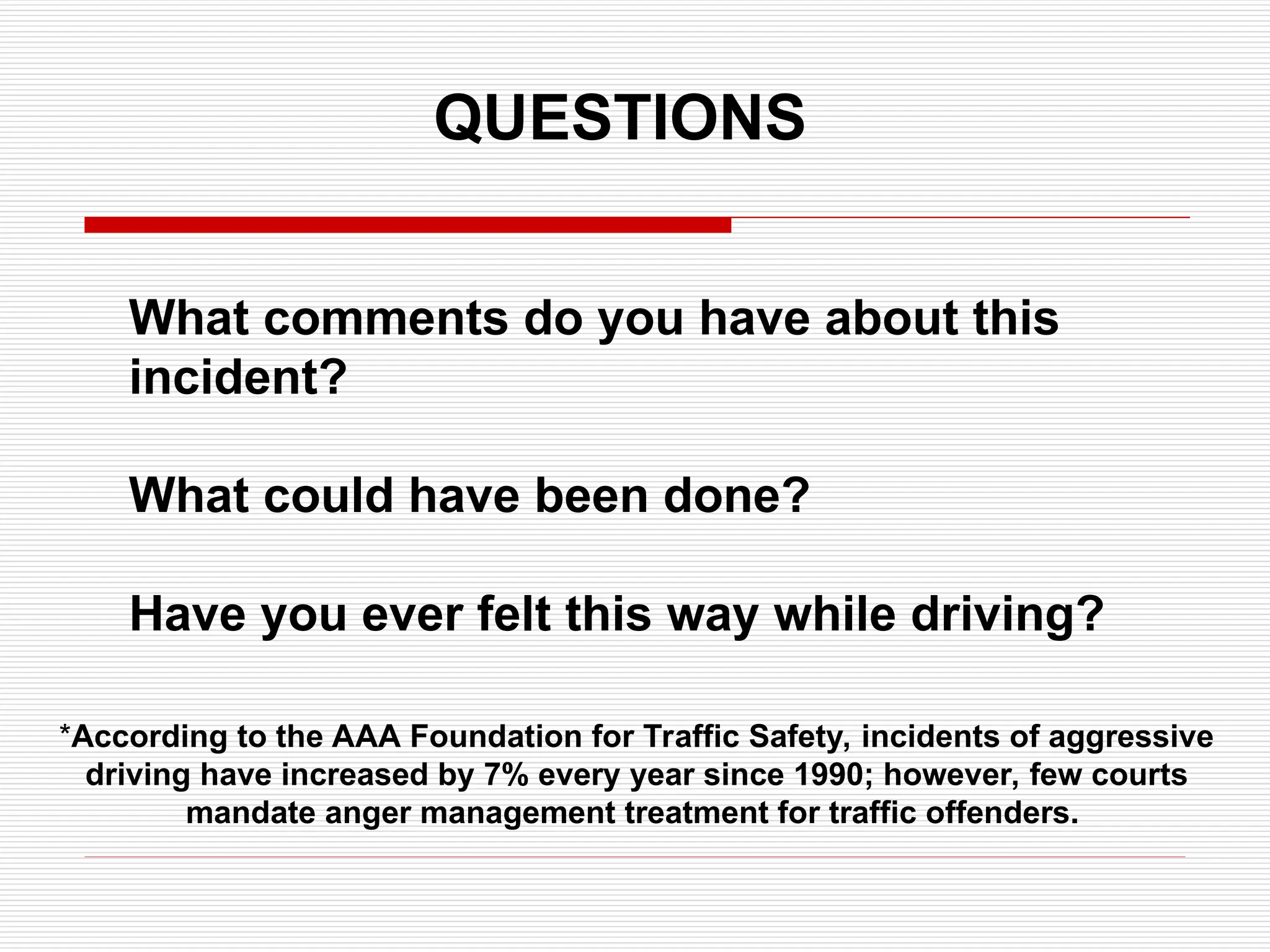 Aggressive Driving (Road Rage) and its prevention | PPT