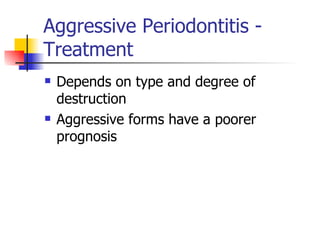 Aggressive Periodontitis | PPT