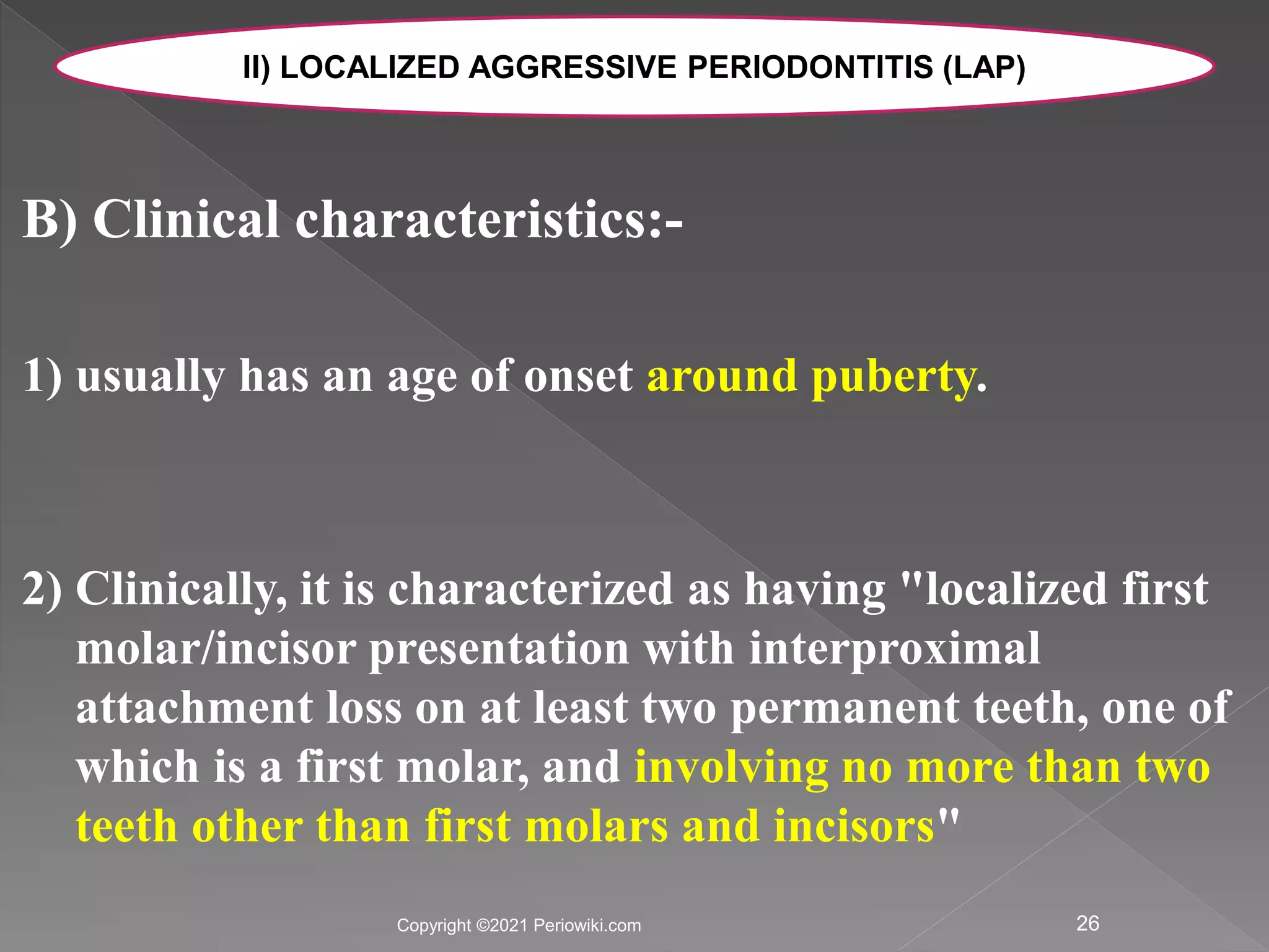 Aggressive periodontitis | PPTX