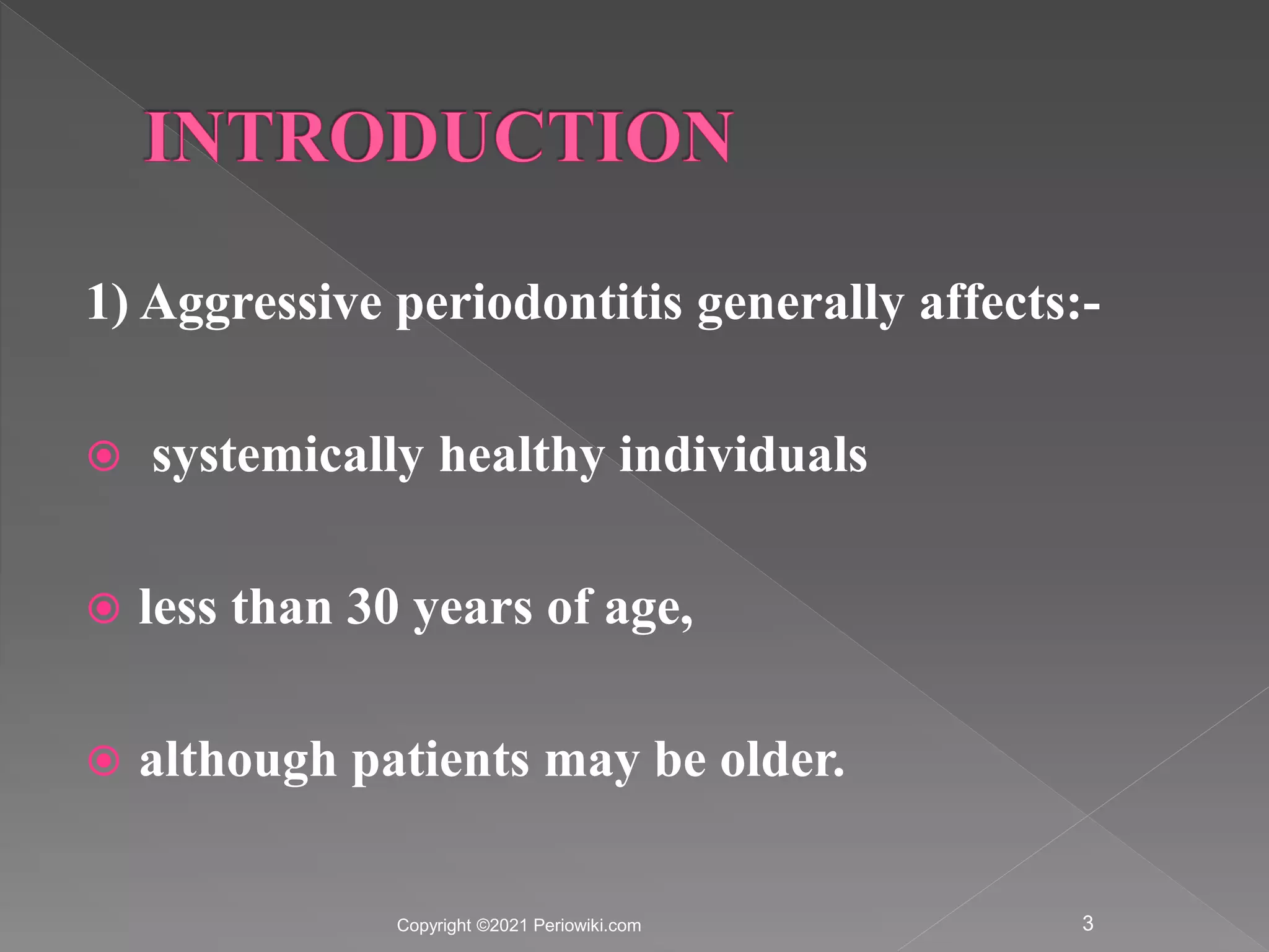 Aggressive periodontitis | PPTX