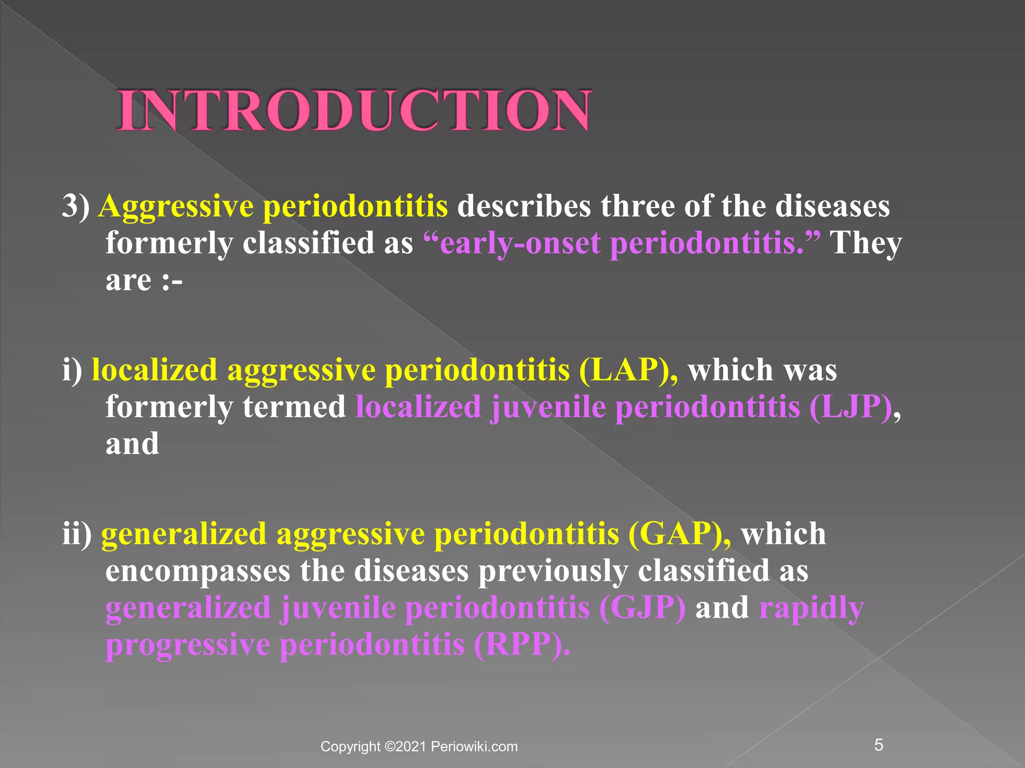 Aggressive periodontitis | PPTX
