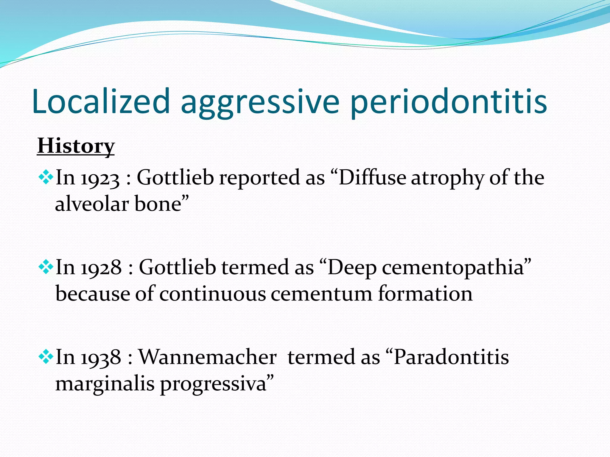 Aggressive periodontitis | PPTX