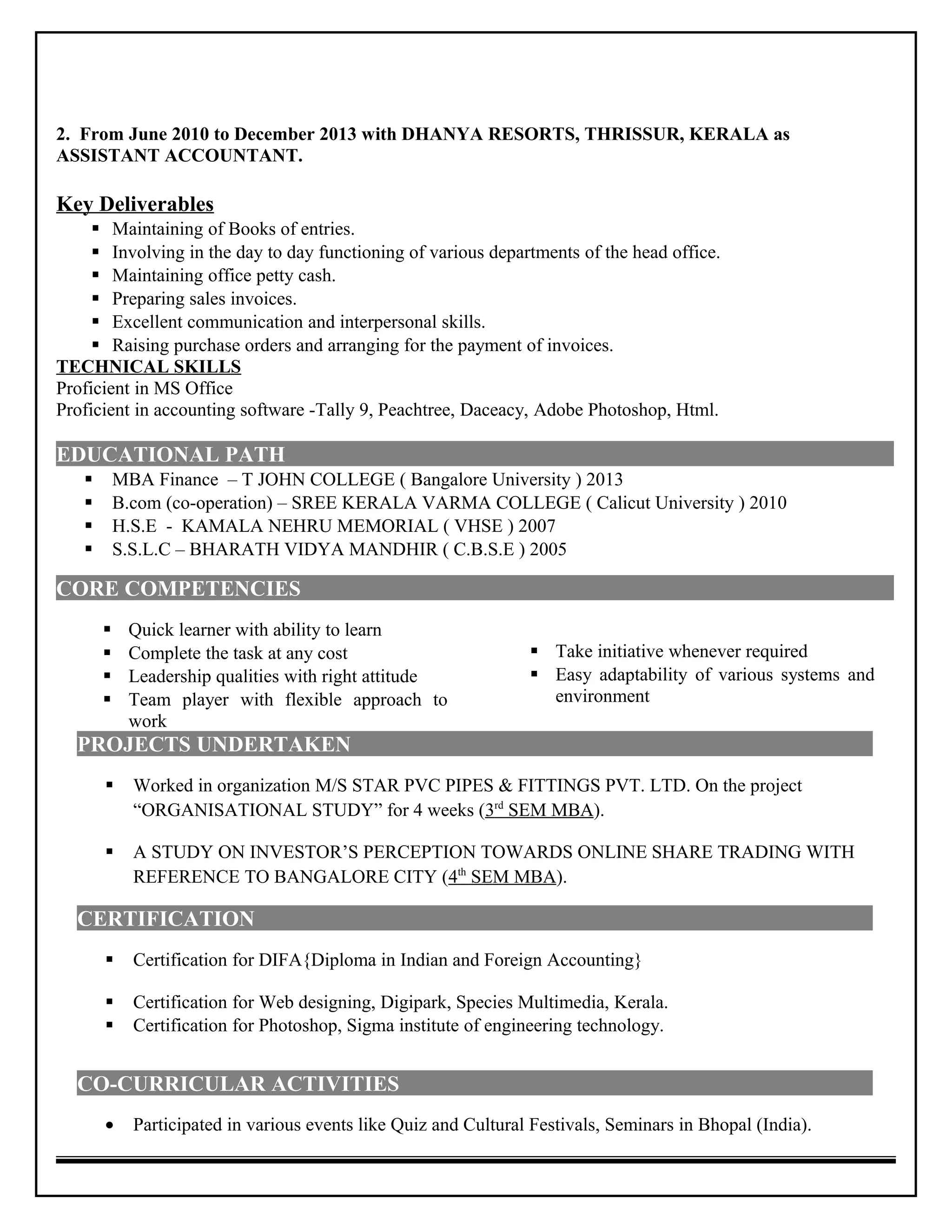 Aghil cs resume | DOC