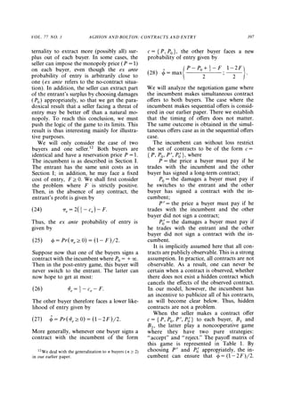 Aghion and bolton (1987) | PDF