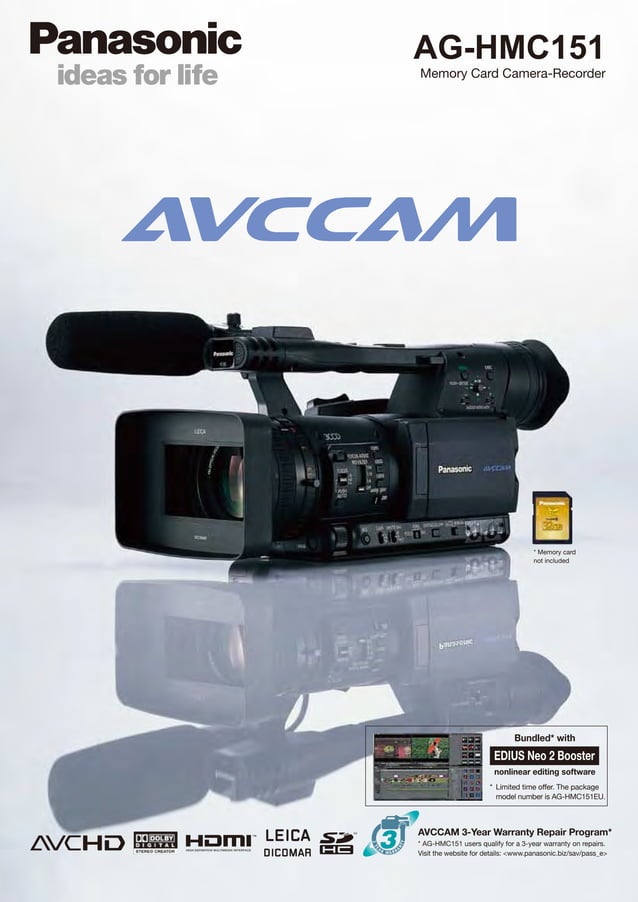 Panasonic AG-HMC151E | PDF