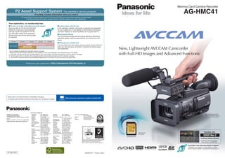 Panasonic AG-HMC41E | PDF