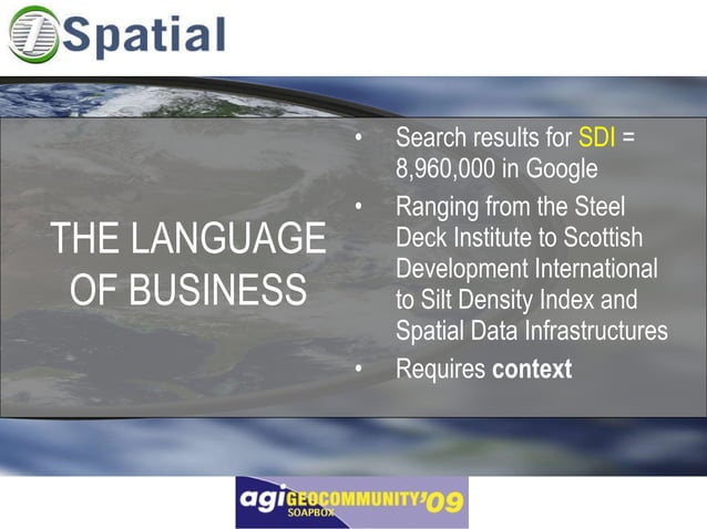 Agi 09 Soapbox Slides 1 Spatial | PPT