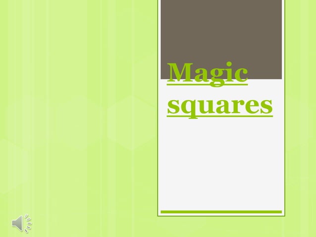 Magic squares | PPT