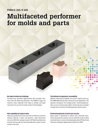 GF Machining Solutions - Agie Charmilles Form E Series - Die Sinking ...