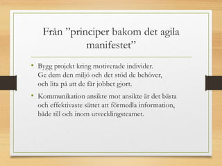 Agila team och deras arbetsmiljö | PPT