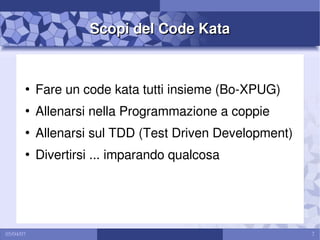 Esempio di code kata | PPT
