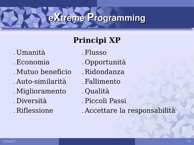 Presentazione eXtreme Programming | PDF | Programming Languages | Computing