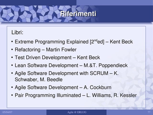 Presentazione eXtreme Programming | PDF | Programming Languages | Computing