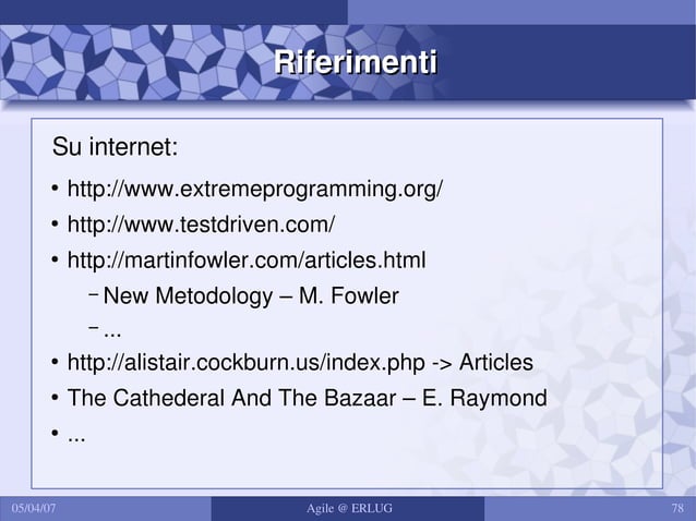 Presentazione eXtreme Programming | PDF | Programming Languages | Computing