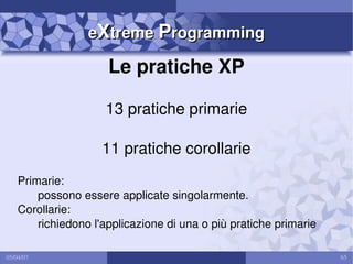 Presentazione eXtreme Programming | PDF | Programming Languages | Computing