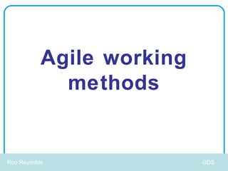 SPRINT 13 Workshop 1 Agile working methods - Department for Transport ...