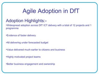 SPRINT 13 Workshop 1 Agile working methods - Department for Transport ...