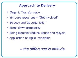 SPRINT 13 Workshop 1 Agile working methods - Department for Transport ...