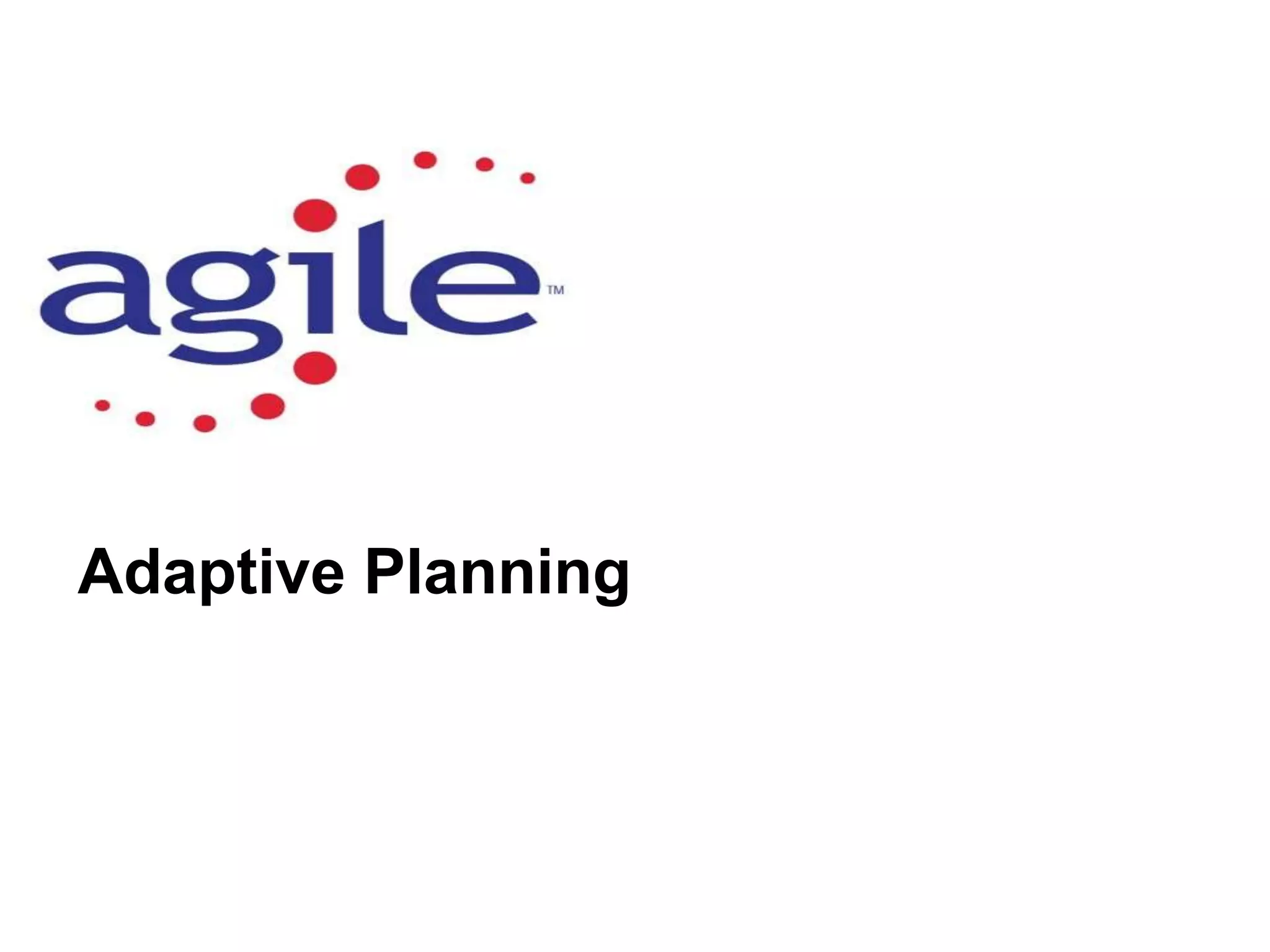 Adaptive Planning in Agile | PPT