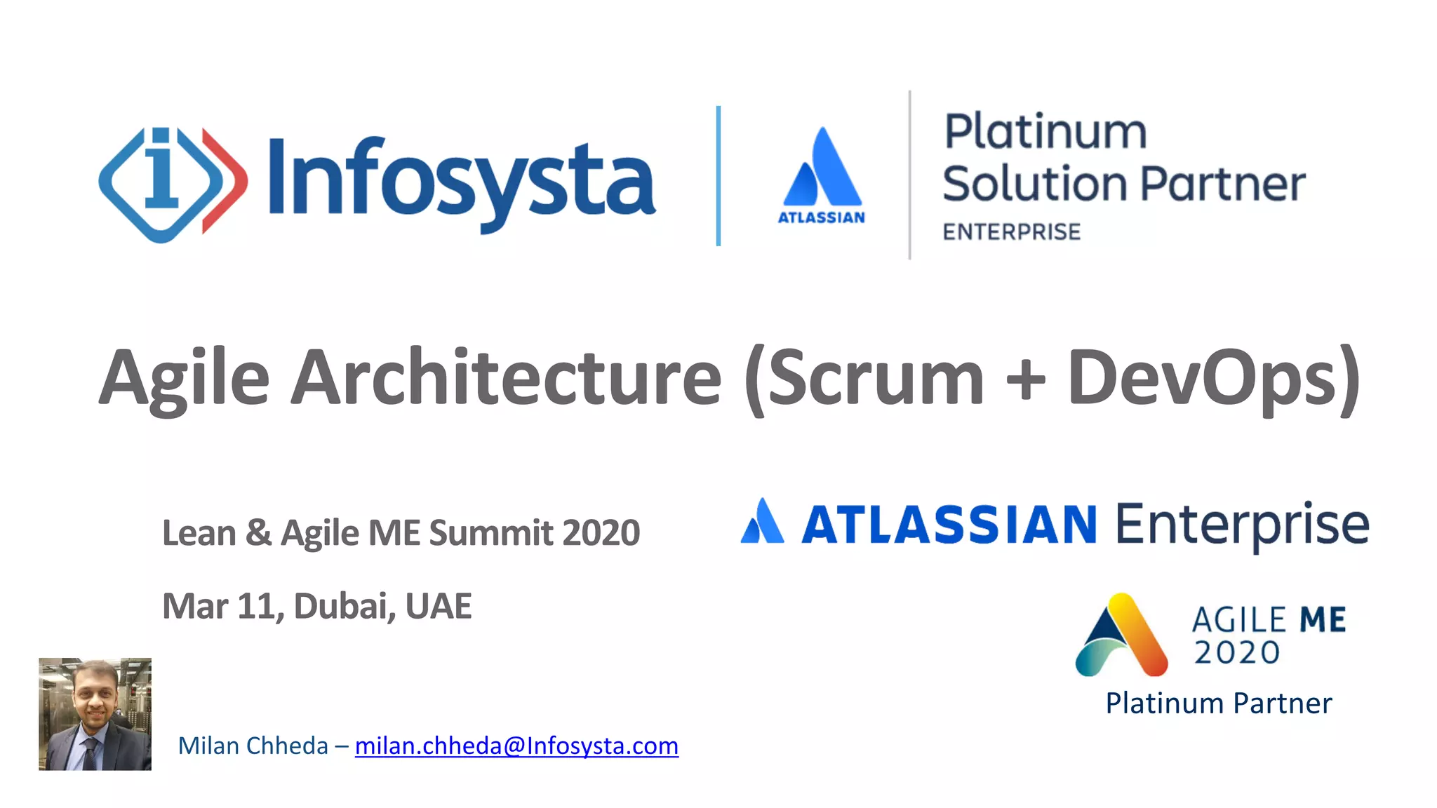 Agile Architecture (Scrum + DevOps) by Milan Chheda | PPT