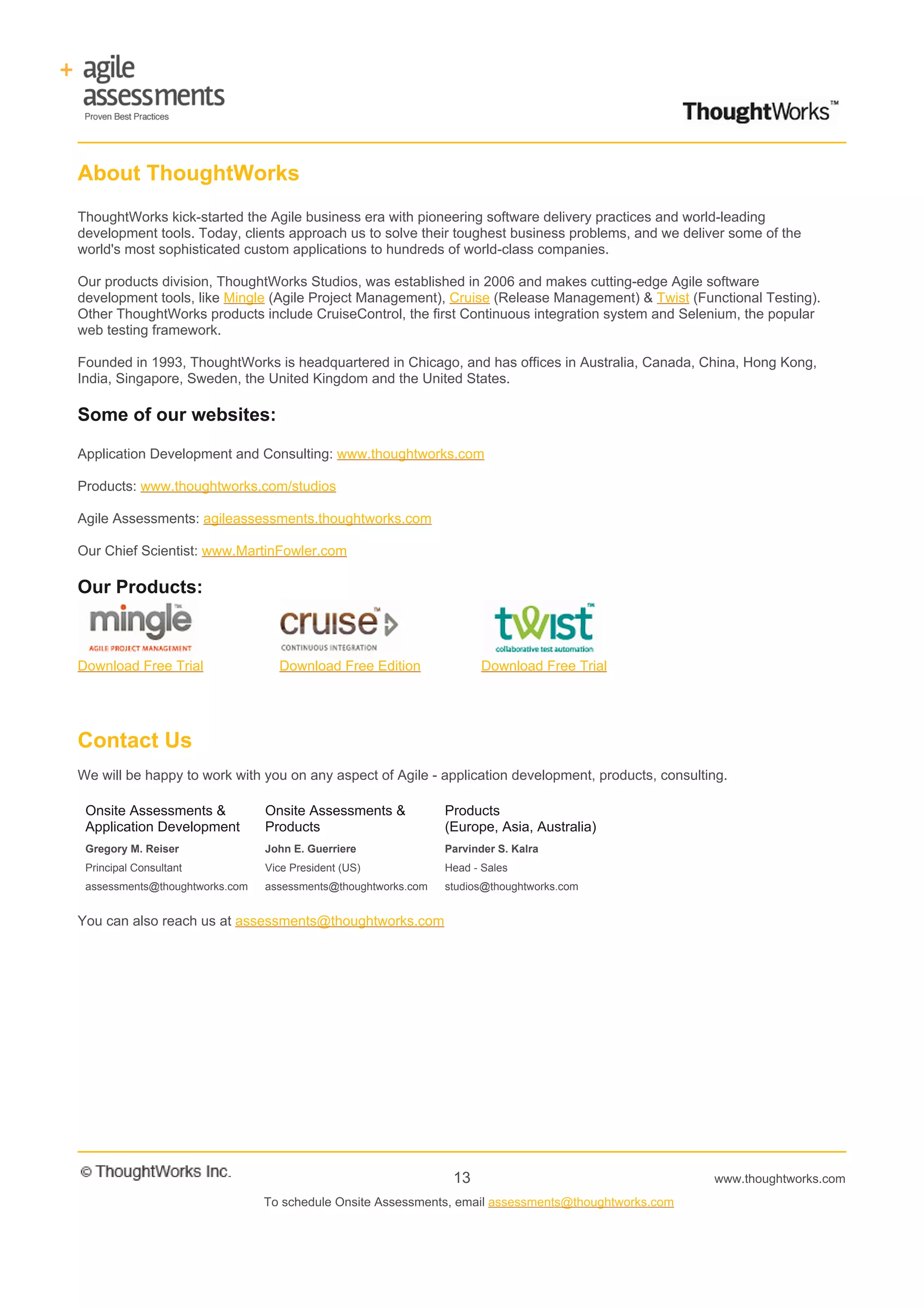 Agile Assessment Version 1.0 | PDF