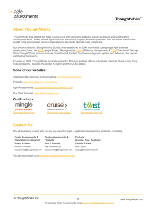 Agile Assessment Version 1.0 | PDF