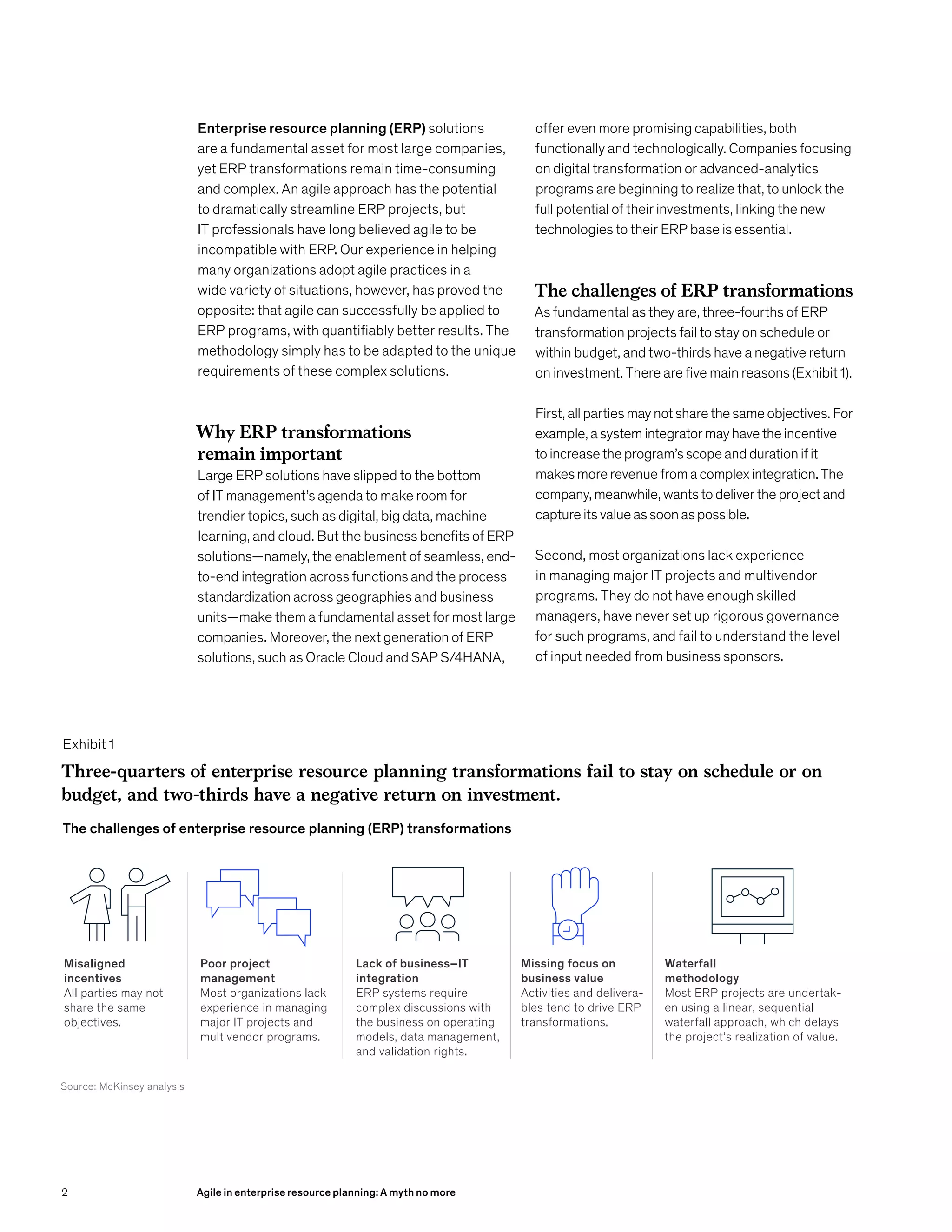Agile in enterprise resource planning a myth no more | PDF