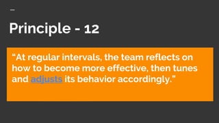 Agile Intro to Manifesto - Values 1 - Interaction over Process | PPT