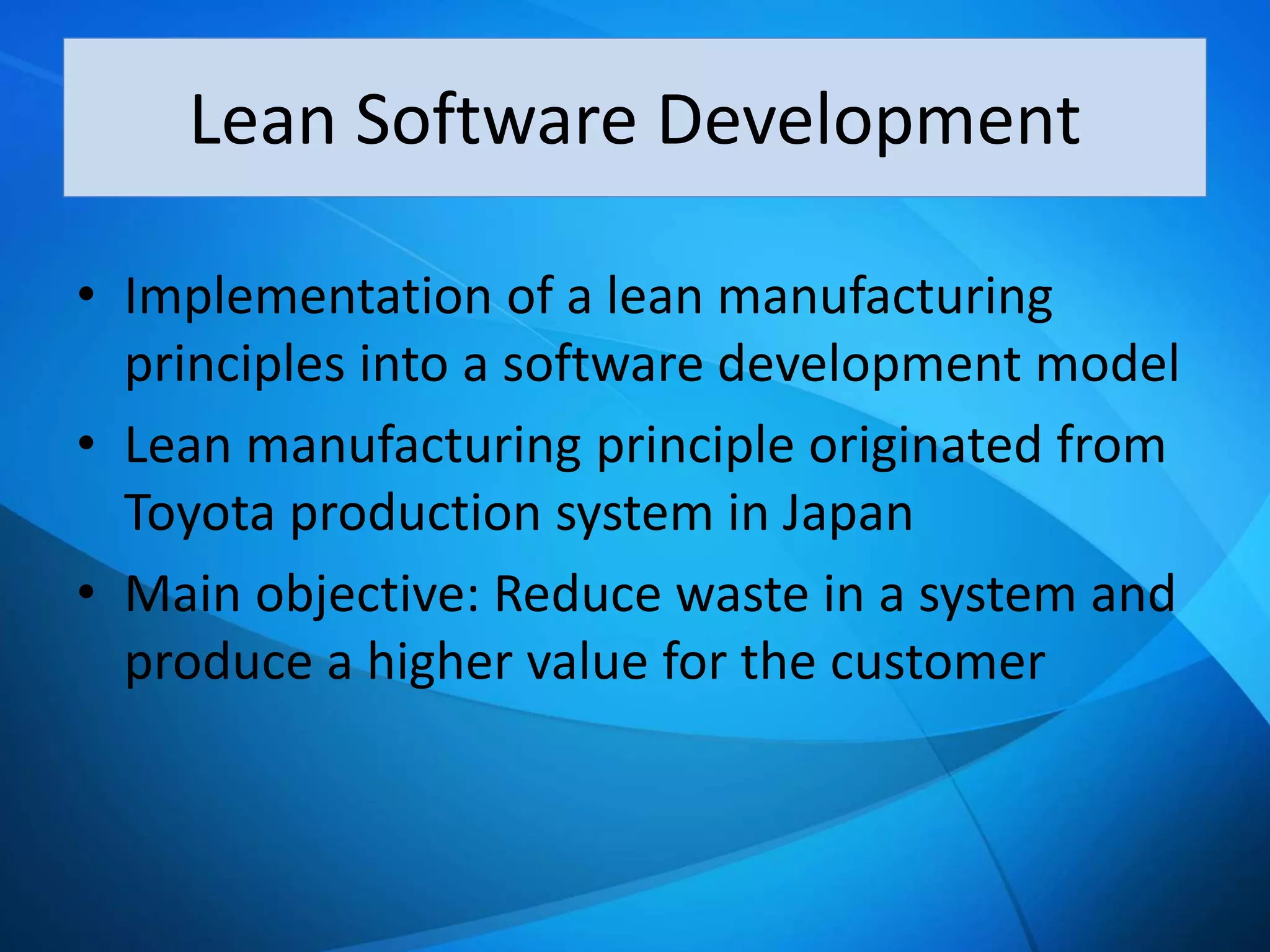 Agile lean software development principles | PPT