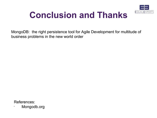 MongoDB - An Agile NoSQL Database | PPT