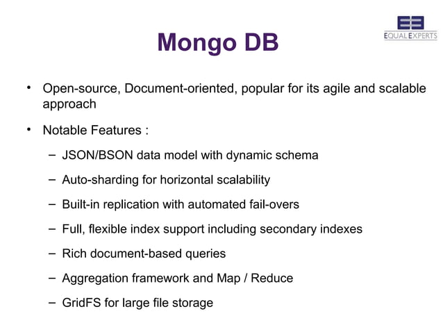 MongoDB - An Agile NoSQL Database | PPT