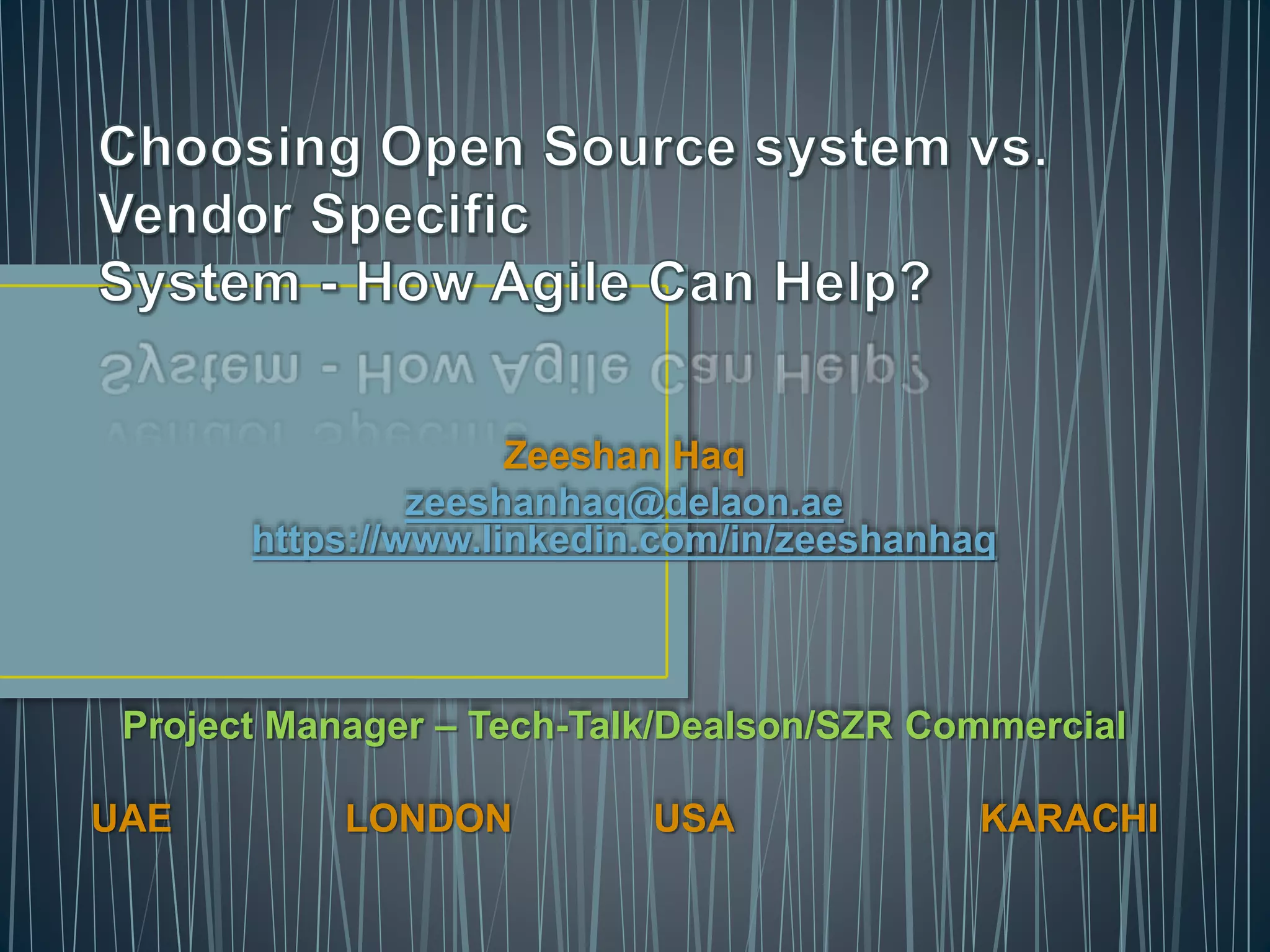 Open Source vs Vendor Specific | PPT