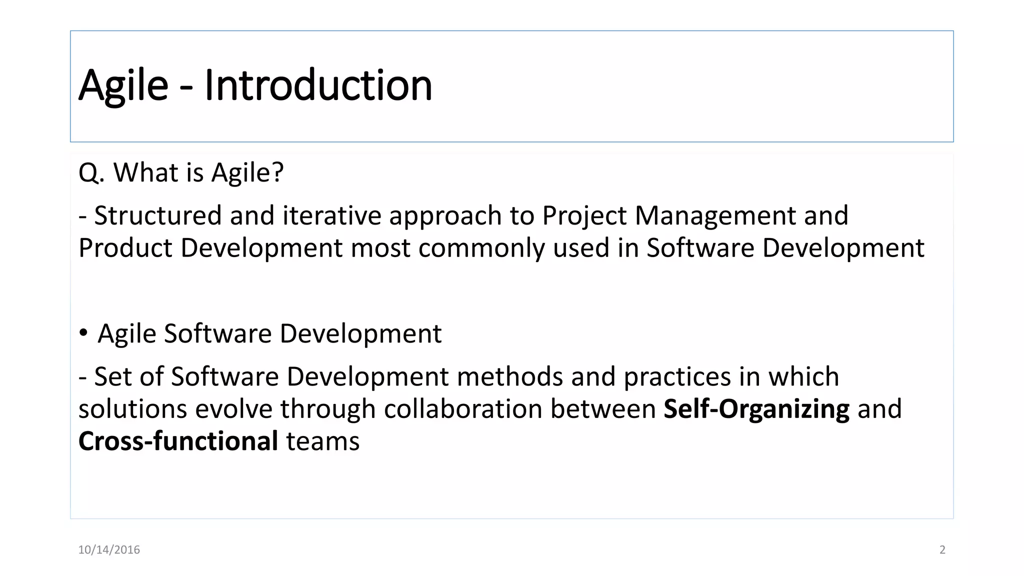 Agile overview | PPTX