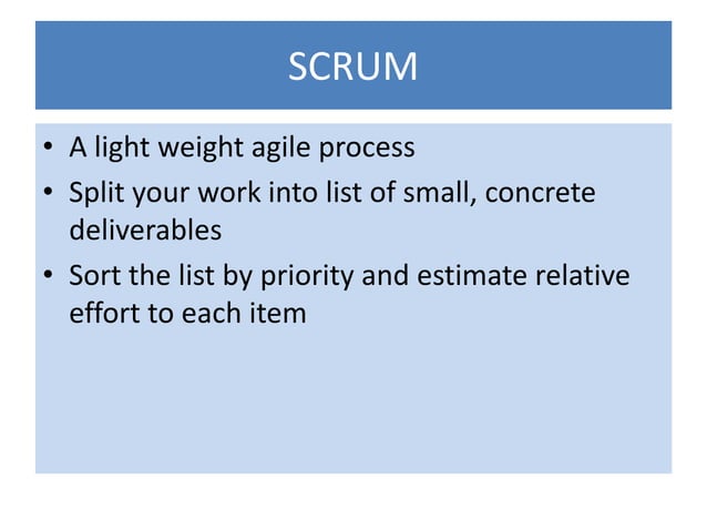 Agile scrum | PPTX | Computer Software and Applications | Computing