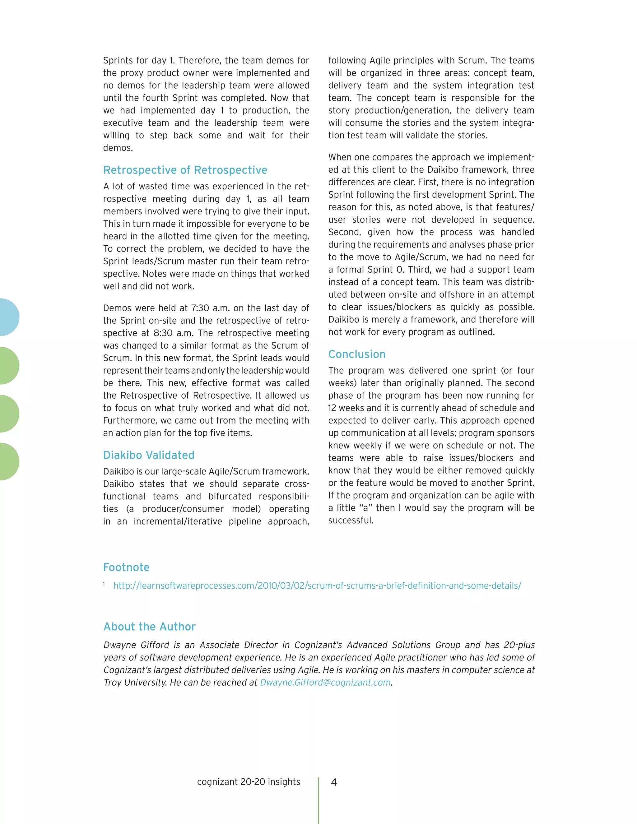 Agile/Scrum Implemented in Large-Scale Distributed Program | PDF