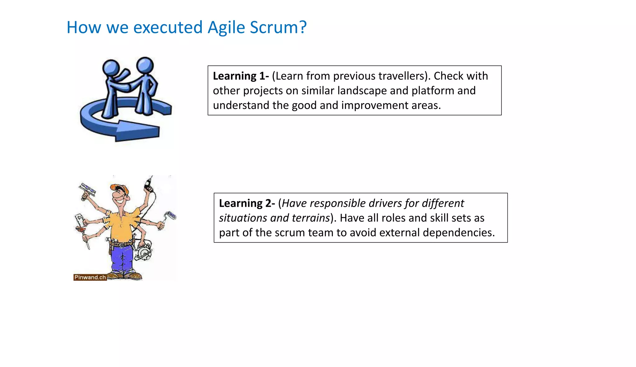 Agile scrum execution - Learnings | PPT