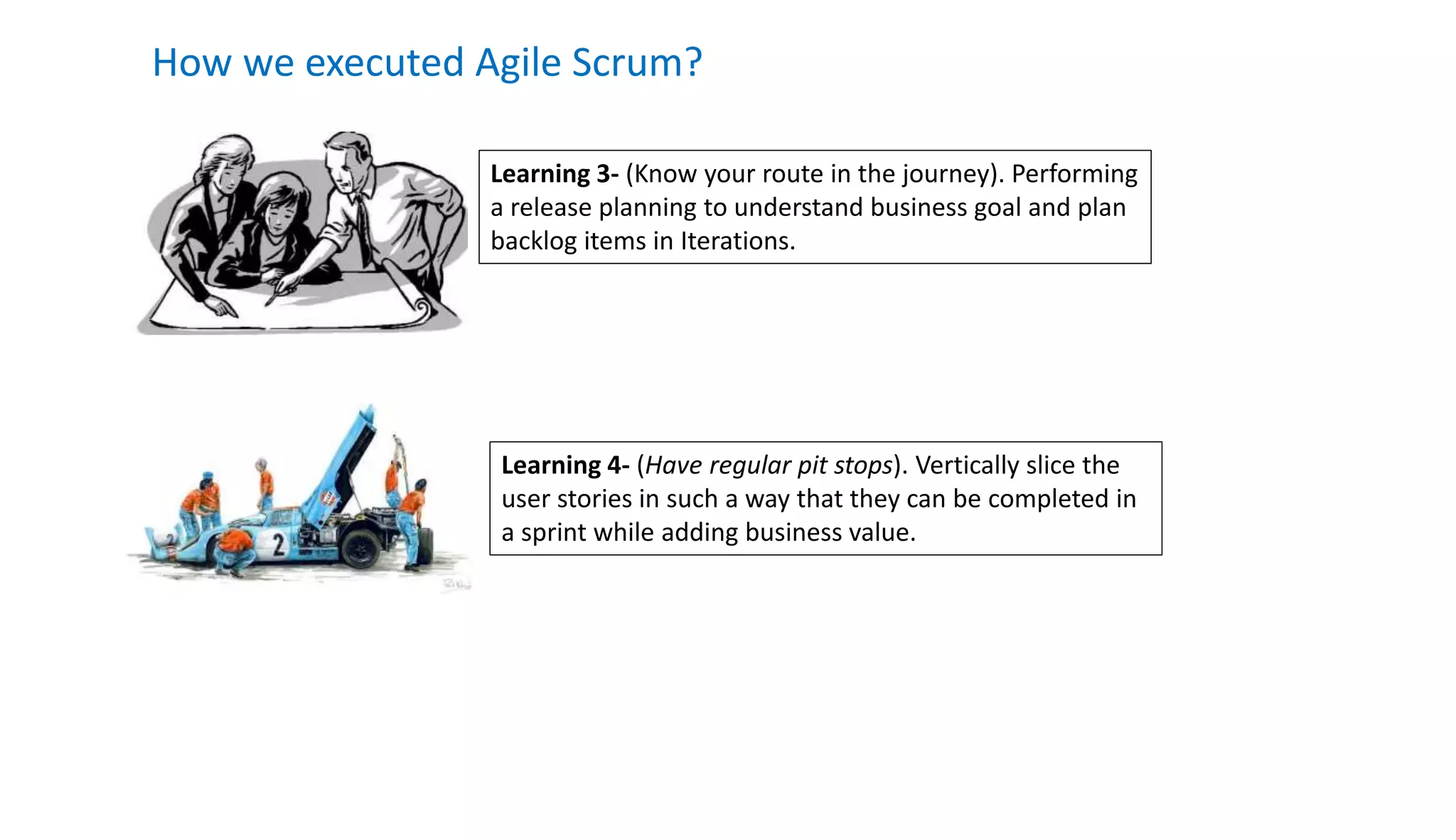 Agile scrum execution - Learnings | PPT