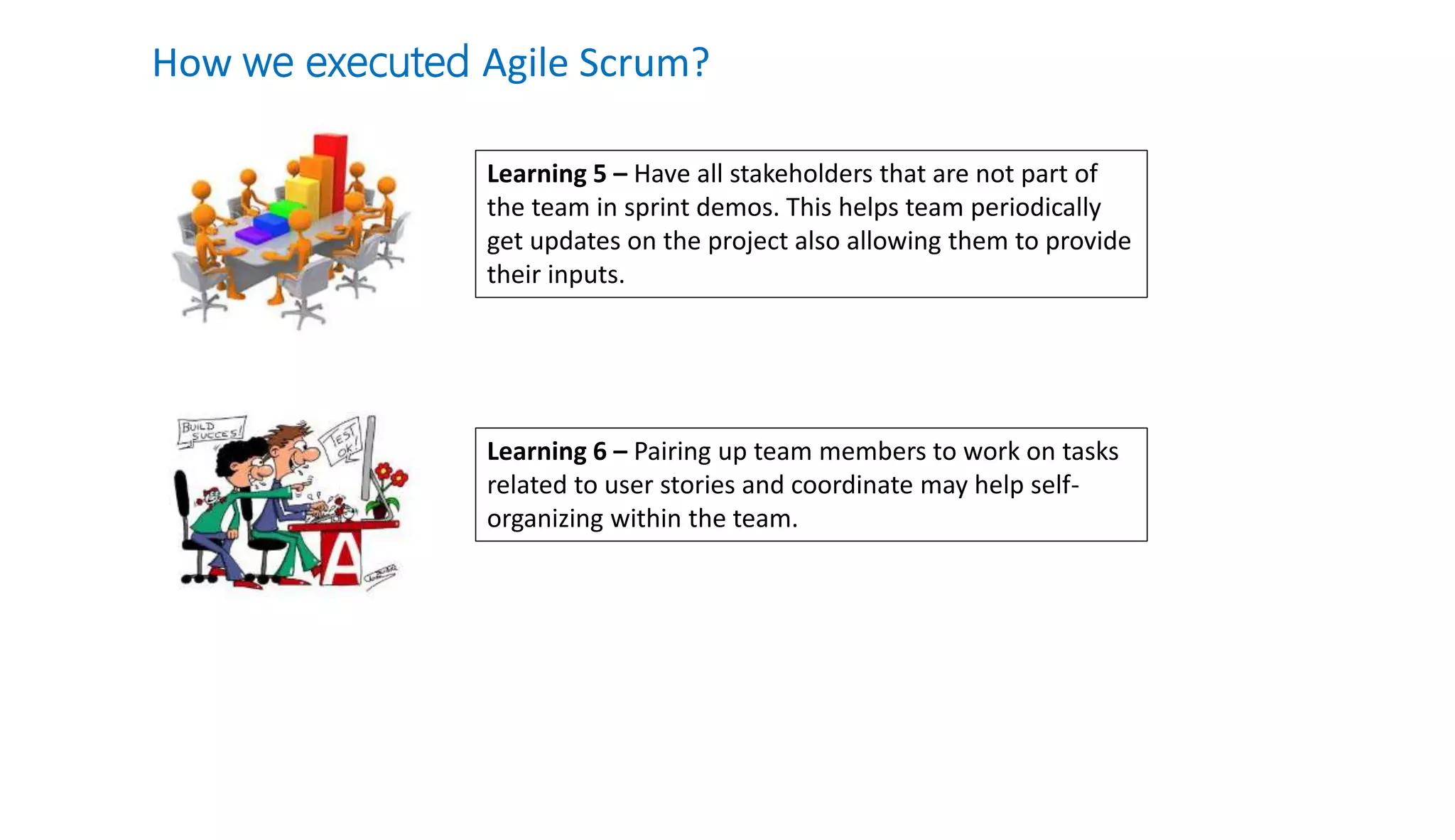 Agile scrum execution - Learnings | PPT