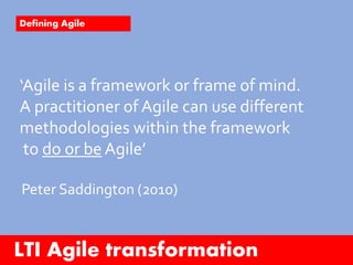 Agile adoption vs Agile transformation | PPT