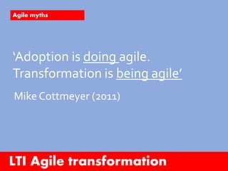 Agile adoption vs Agile transformation | PPT