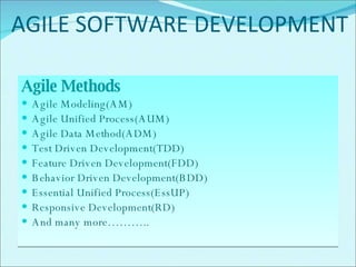 Agile Software Development - a Suvojyoti Presentation | PPT | Technology & Computing