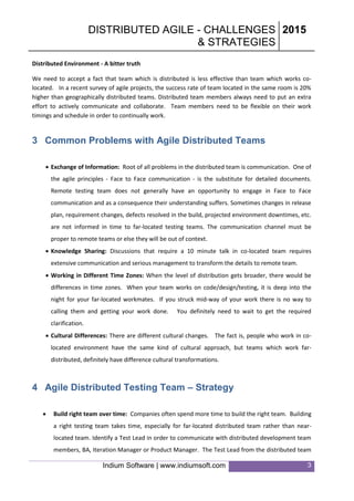 DISTRIBUTED AGILE - CHALLENGES & STRATEGIES | PDF