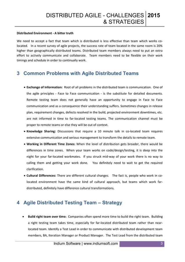 DISTRIBUTED AGILE - CHALLENGES & STRATEGIES | PDF