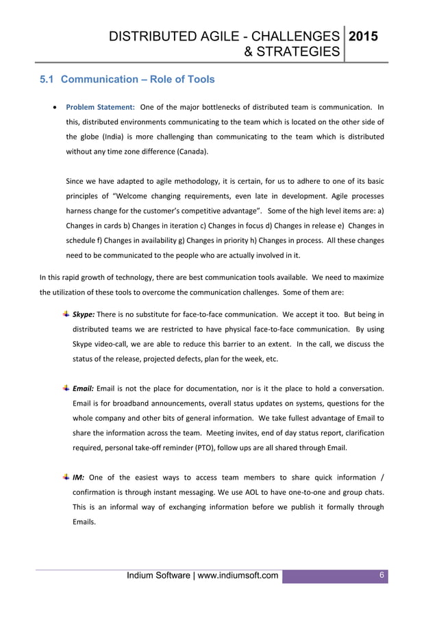 DISTRIBUTED AGILE - CHALLENGES & STRATEGIES | PDF