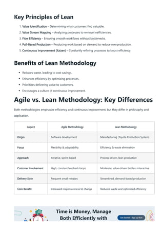 Agile vs. Lean Methodology: Key Differences & Benefits | PDF