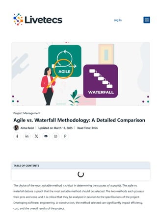 Agile vs. Waterfall Methodology: Which One Suits Your Projects? | PDF